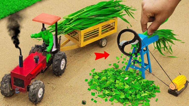 Strong Green Hero Tractor Farm Toy Story Video for Kids